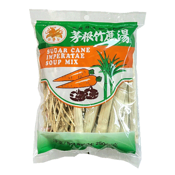 Golden Lily Sugar Cane & Imperatae Soup Mix 金百合竹蔗茅根湯料 - Ballo Foods